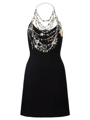 Oscar De La Renta Embellished Minidress - Black