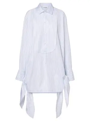 JW Anderson Striped Cotton Minidress - White