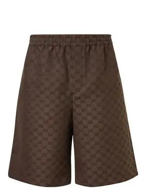 Gucci Gg Canvas Bermuda Shorts - Brown