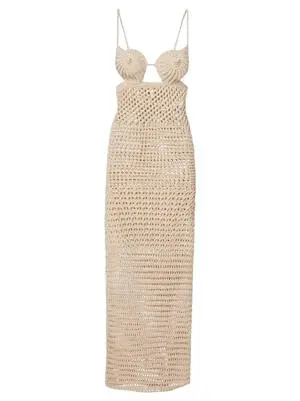 Alanui Crochet Maxi Dress - Beige