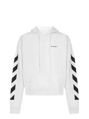 Off-White Diag-stripe Print Hoodie - White