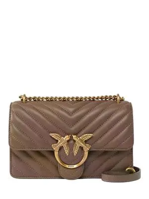 Pinko Mini Love Bag One Chevron Shoulder Bag - Brown