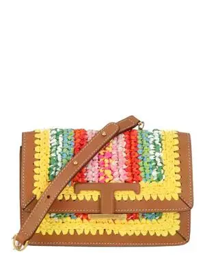 TOD'S Woven Shoulder Bag - Brown