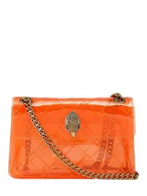 Kurt Geiger Mini Kensington Vinyl Crossbody Bag Orange