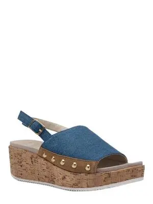 ARA Raeis Slingback Wedge - Blue