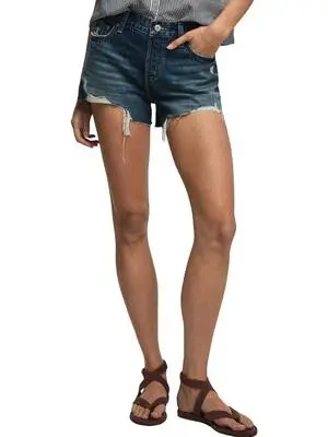 Lucky Brand High-waist Denim Mom Shorts - Hidden