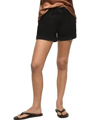Lucky Brand Ava Mid-rise Denim Shorts - Clean Black