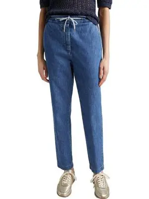 Eleventy Drawstring Waist Ankle Jeans - 130 Sky Blue
