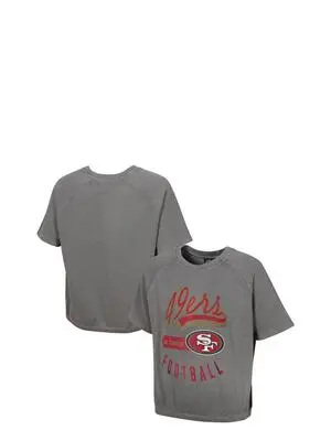 OUTERSTUFF San Francisco 49ers Mineral Wash Crewneck Top - Gray