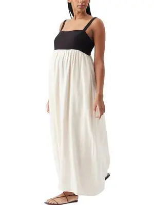 RIPE MATERNITY Olivia Maxi Dress - Natural/black