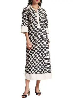 FRANCES VALENTINE Tracey Midi Dress - Navy/multi