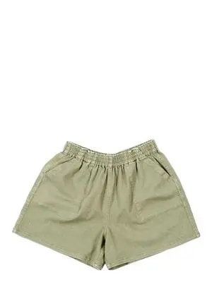 ARIKO Solid Cotton Twill Shorts - Army Green
