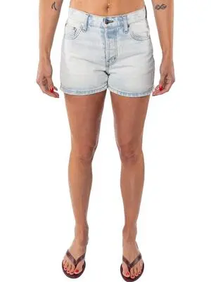 ARIKO Bleached Indigo Denim Shorts
