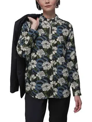 WILDFANG The Empower Long Sleeve Button-up - Garden Snake Oat