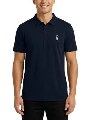 DALIX Astronaut Midweight Short Sleeve Polo Shirt - Navy