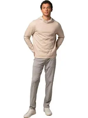 ASHWORTH GOLF Terry Twillback Hoodie - Oatmeal Heather