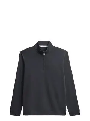 ASHWORTH GOLF ASHWORTH GOLF Terry Twillback 1/4 Zip Performance Top Black
