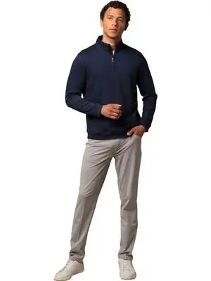 ASHWORTH GOLF Terry Twillback 1/4 Zip Performance Top - Driver Navy