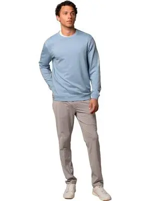ASHWORTH GOLF Terry Twillback Crewneck - Chambray