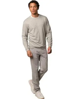 ASHWORTH GOLF Terry Twillback Crewneck - Grey Heather