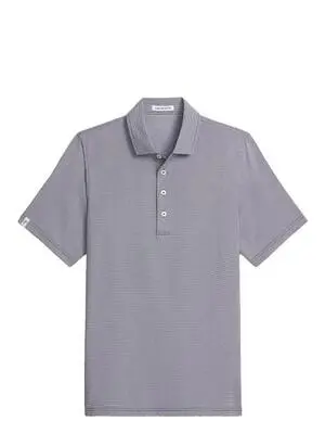 ASHWORTH GOLF Houndstooth Polo - Driver Navy/white