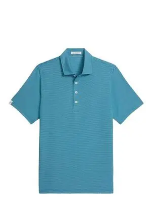 ASHWORTH GOLF Houndstooth Polo Poseidon/atlantis
