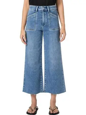 Paige Anessa Crop Wide-leg Jeans - Veritas