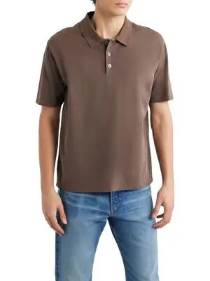 FRAME Washed Cotton Piqué Polo