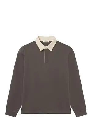 FRAME Cotton Rugby Polo Grey