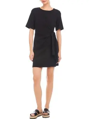 Fifteen Twenty Diana Side Tie Mini Dress - Black