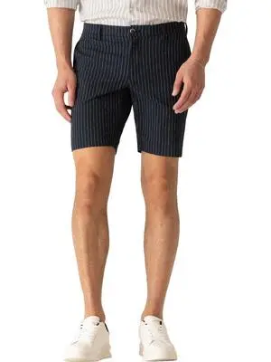 DEKE Oasis Seersucker Bermuda Shorts Midnight/natural