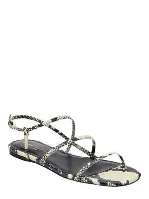 Marc Fisher Elishya Slingback Sandal - Bone Snake Embossed