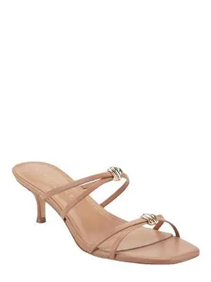 Marc Fisher Baizel Strappy Slide Sandal - Medium Natural