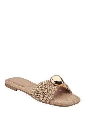 Marc Fisher Nalena Slide Sandal - Medium Natural Multi