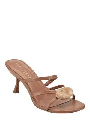 Marc Fisher Natesa Strappy Kitten Heel Sandal - Medium Brown