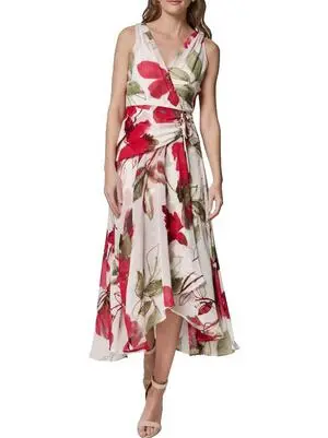 Donna Karan New York Printed Sleeveless High-low Maxi Dress - Azalea Multi