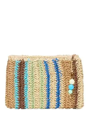 Dolce Vita Astra Raffia Clutch - Blue Multi