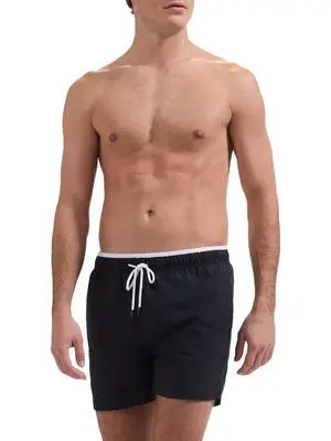 Bugatchi Quinn Colorblock Swim Trunks - Black