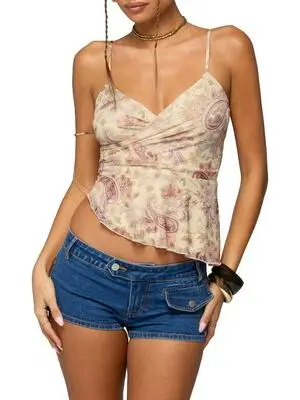 EDIKTED Paisley Asymmetric Camisole Mix