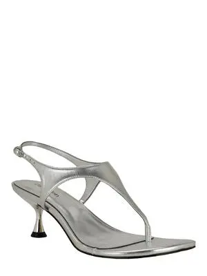 Calvin Klein Ankle Strap Sandal Silver