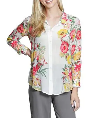 APNY Floral Print Shirt Yellow Multi