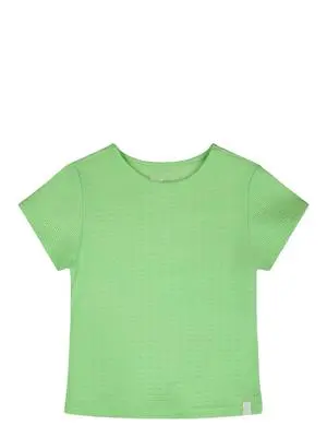DEUX PAR DEUX Relaxed Straight Fit Crinkle Jersey Short Sleeve T-shirt - Mint Green