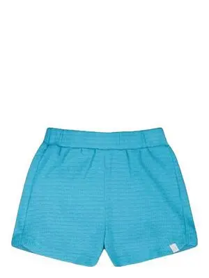 DEUX PAR DEUX Crinkle Jersey Elastic Waist Shorts - Blue