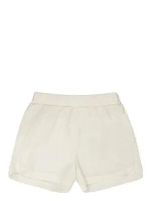 DEUX PAR DEUX Crinkle Jersey Elastic Waist Shorts - Off-white