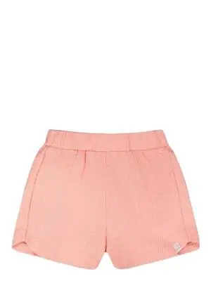 DEUX PAR DEUX Crinkle Jersey Elastic Waist Shorts - Peach Pink