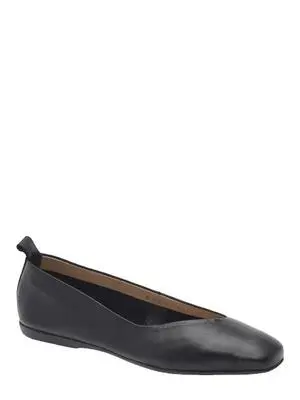 WONDERS Square-toe Ballerina Flats - Sauvage Black
