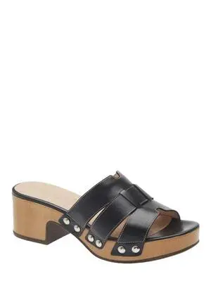WONDERS Platform Slide Sandal - Tokat Black