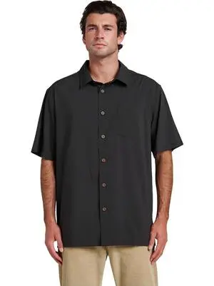QUIKSILVER WATERMAN Chaser Wm Ss Short Sleeve Shirt - Phantom
