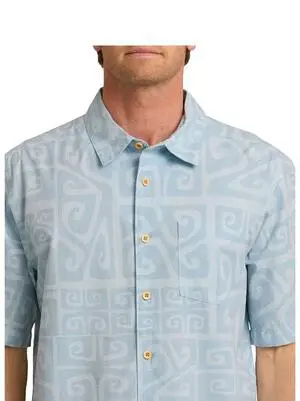 QUIKSILVER WATERMAN Tiki Beach Wm Ss Short Sleeve Shirt - Skyway