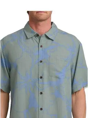 QUIKSILVER WATERMAN Bay Breeze Wm Ss Short Sleeve Shirt - Lily Pad